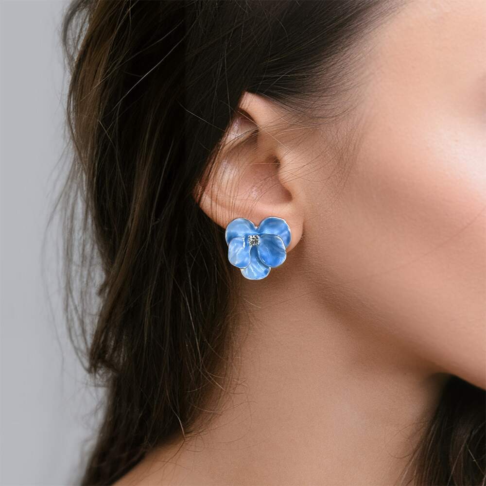 Blue Orchid Clip-on Earrings | EARA